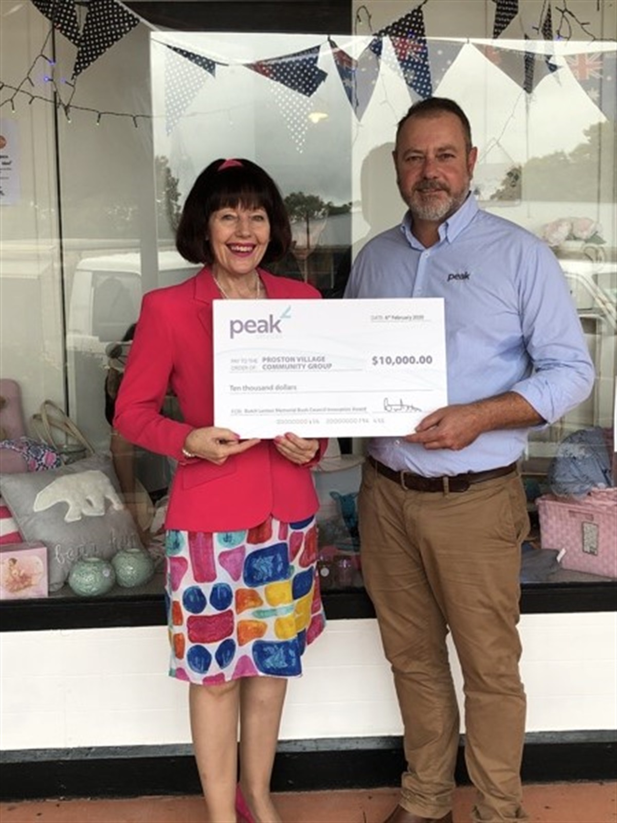 Kathy Duff wins the 2019 Butch Lenton Memorial Bush Council Innovation Peak Services